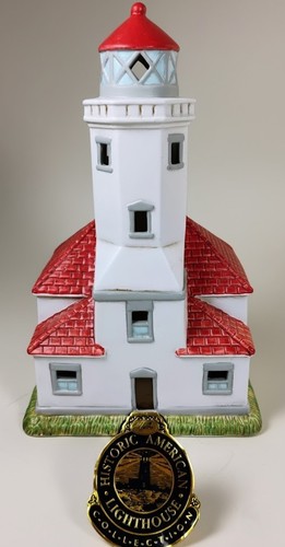 Rare Lefton Ceramic Lighthouse Replica - Point Wilson Washington, 1992 ...