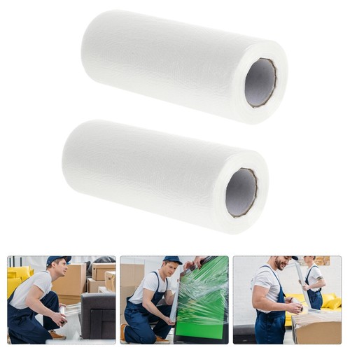 2 Rolls Dust Cloth Plastic -proof Drop Sheet Oil Film Disposable ...