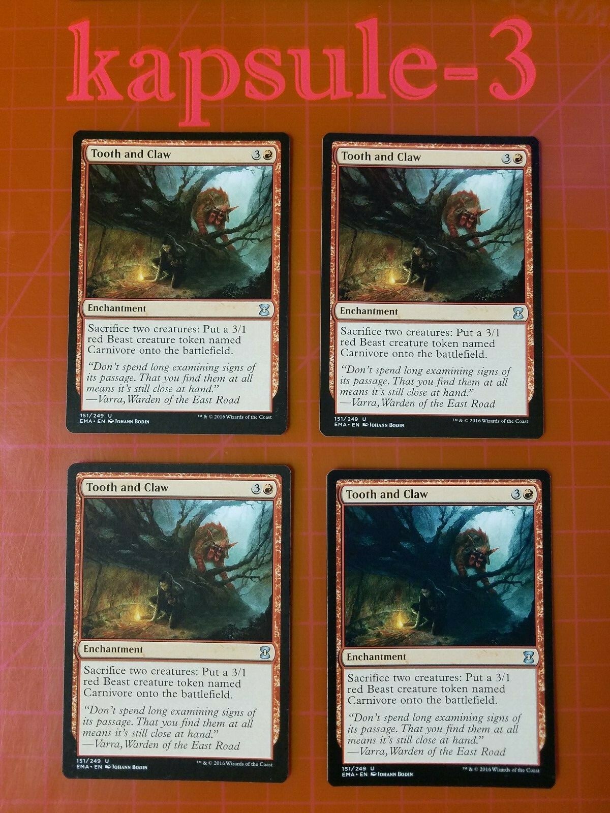 4x Tooth and Claw (LP-NM) | Eternal Masters | MTG Magic Cards | eBay