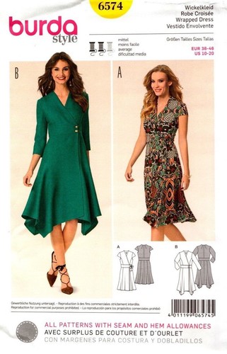 Burda Sewing Pattern 6574 Burda Style Womens Dress Size 10-20 | eBay ...
