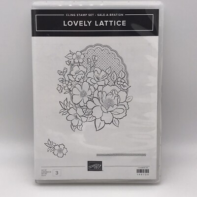STAMPIN' UP! LOVELY LATTICE Stamp Set Sale a Bration Flowers Lace ...