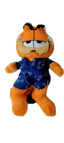 Vintage Plush GARFIELD THE CAT Night Shirt Pooky Pajamas Stuffed Animal ...