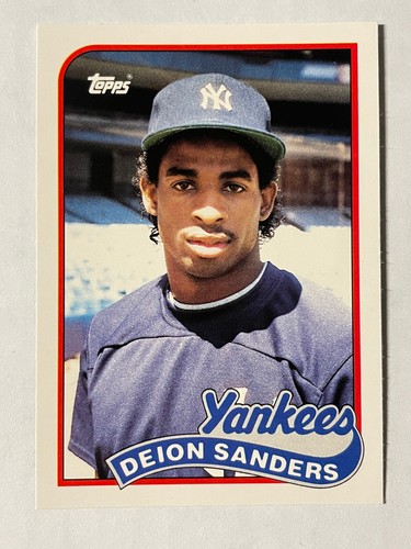 Deion Sanders 1989 Topps Traded 110T Rookie Baseball Card RC New York ...