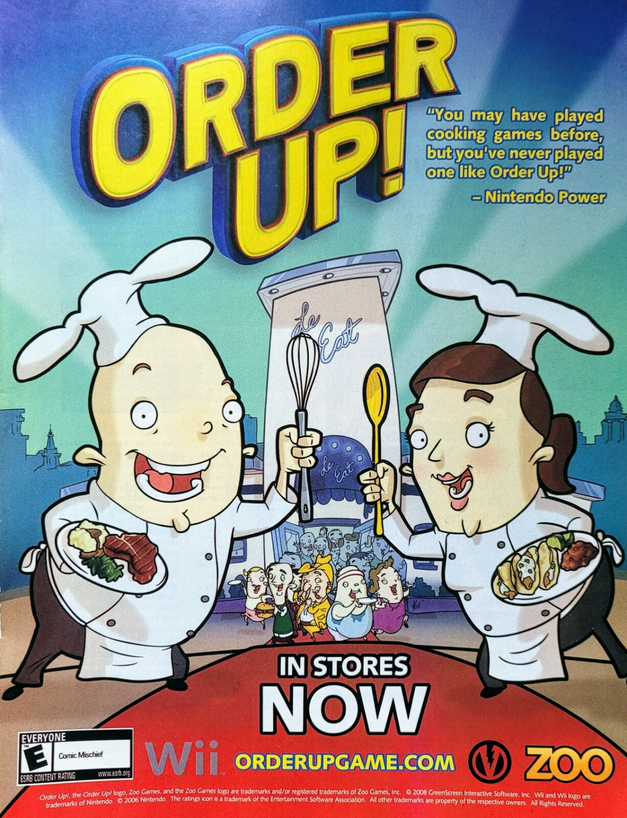 RARE! 2008 ORDER UP PS3 Wii Video Game = Promo Art Print AD / Poster | eBay