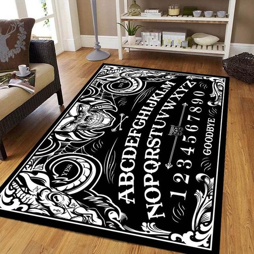 Black Ouija Rug,Witchy Spirit Board Mat,Satanic Evil Decor,Gothic ...