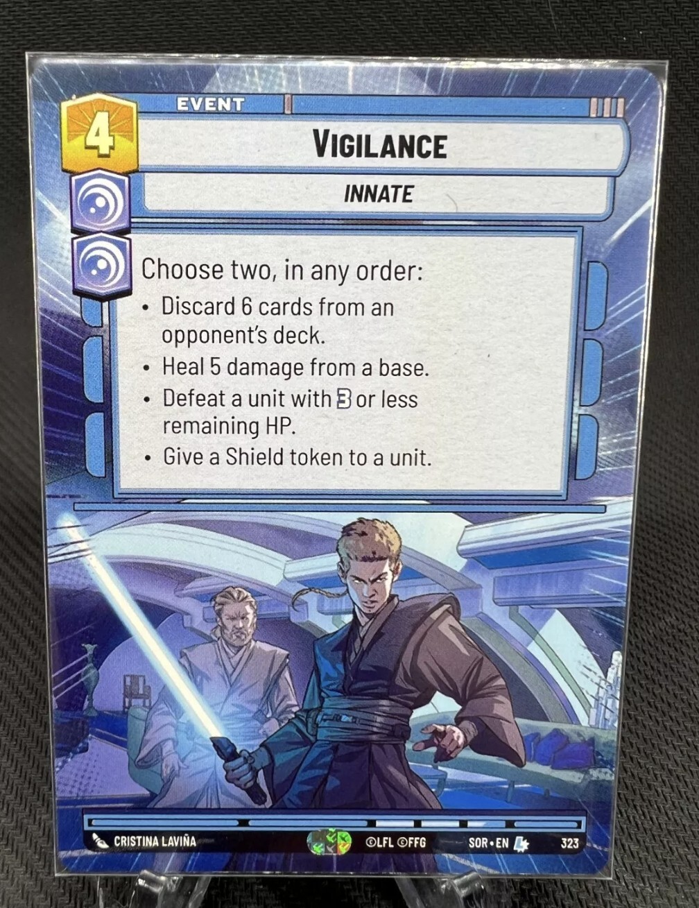 Vigilance *Hyperspace* - SOR 323 NM - Star Wars Unlimited NON-FOIL SWU ...