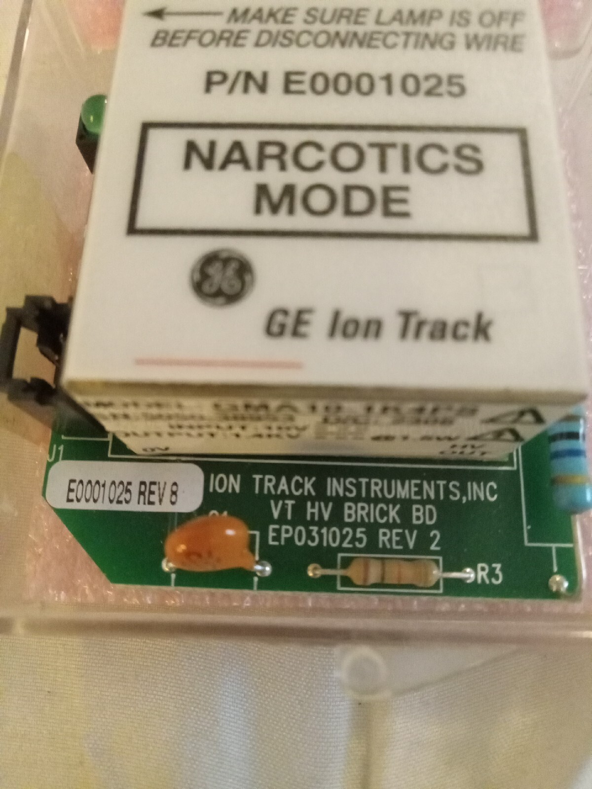 GE ION TRACK Narcotics Mode Model E0001025 GMA10-1K4PS for sale online ...