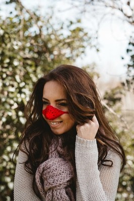 Nose Warmer Handmade Red Wool | Winter Keep Warm Gift | Novelty Gift ...