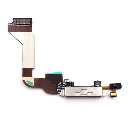 Apple iPhone 4 Charging Port Dock Connector Microphone Flex White | eBay