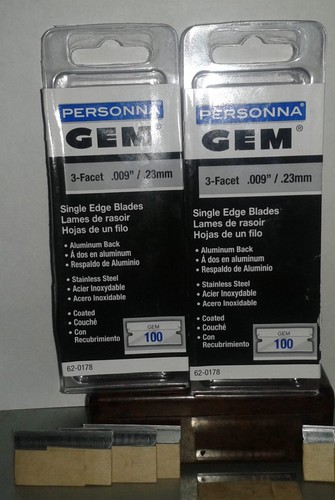 GEM SINGLE EDGE STAINLESS STEEL PTFE COATED RAZOR BLADES BY PERSONNA | eBay