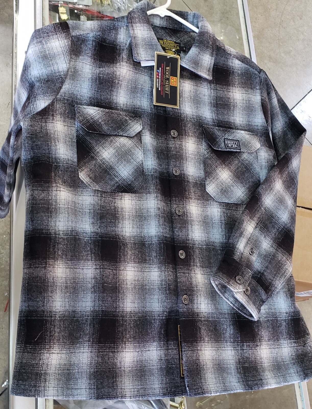 FB County Super Heavyweight Wool Blend Long Sleeve Shirt Flannel Cholo ...