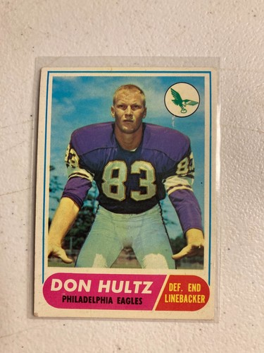 1968 topps football #6 don hultz philadelphia eagles | eBay