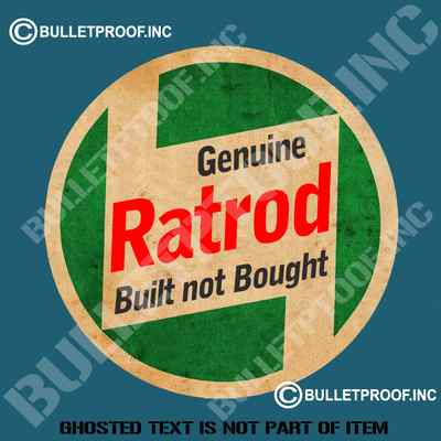 GENUINE RAT ROD DECAL STICKER VINTAGE AMERICANA HOT ROD RAT ROD DECALS ...