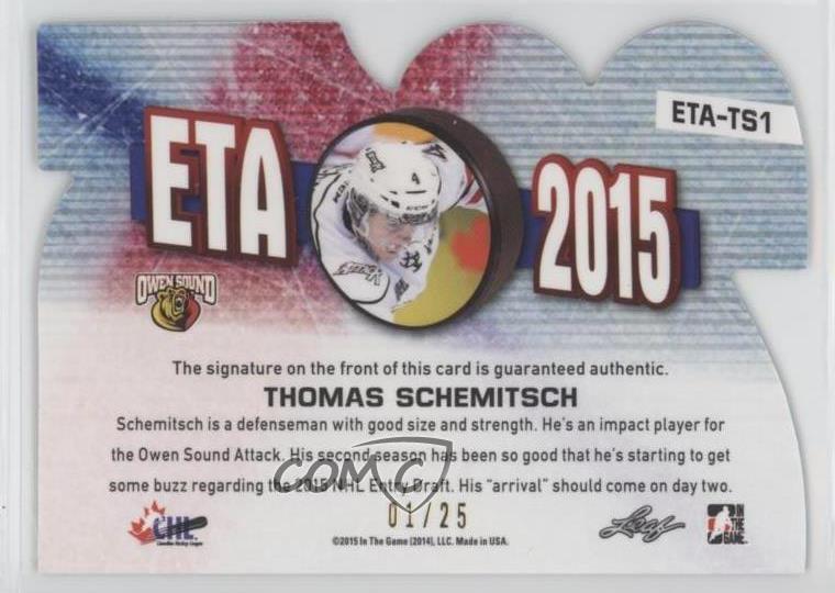 2014-15 ITG Leaf Metal ETA: 2015 /25 Thomas Schemitsch #ETA-TS1 Auto | eBay