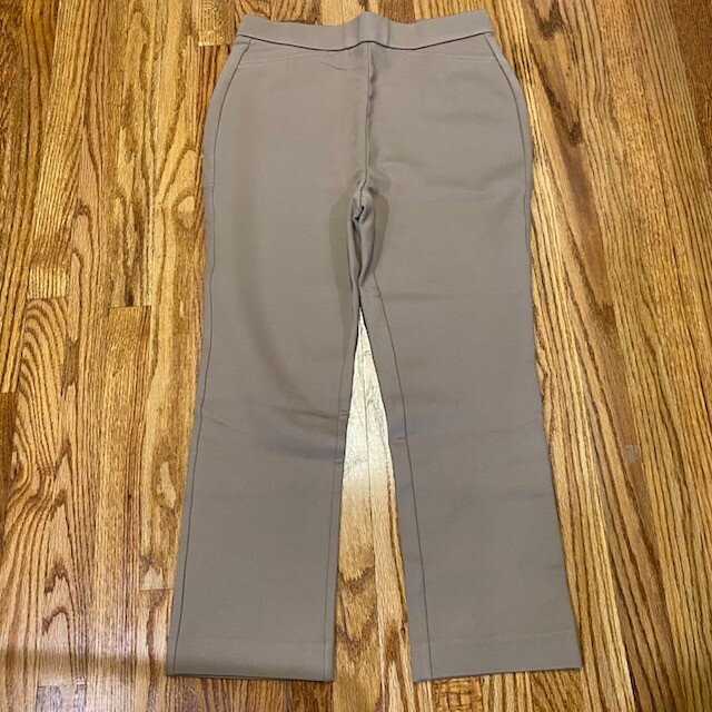 Shape FX Womens Ponte Knit Pull-On Slim Leg Crop Pants A272122 Taupe ...