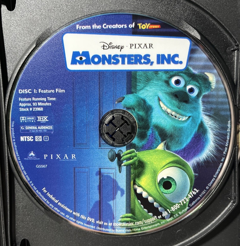 Monsters, Inc. (DVD, 2002, 2-Disc Set, Collectors Edition, Rated G ...