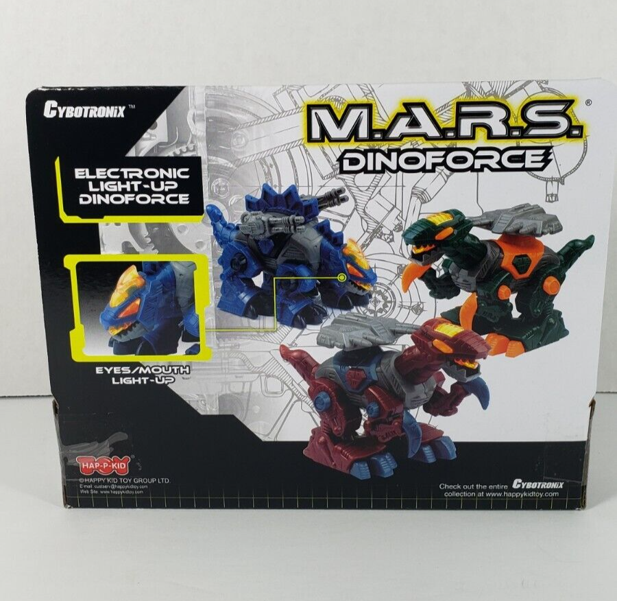 M.A.R.S Cybotronix Electronic Light Up & Sound Dinoforce Hap-D-Kid Blue ...
