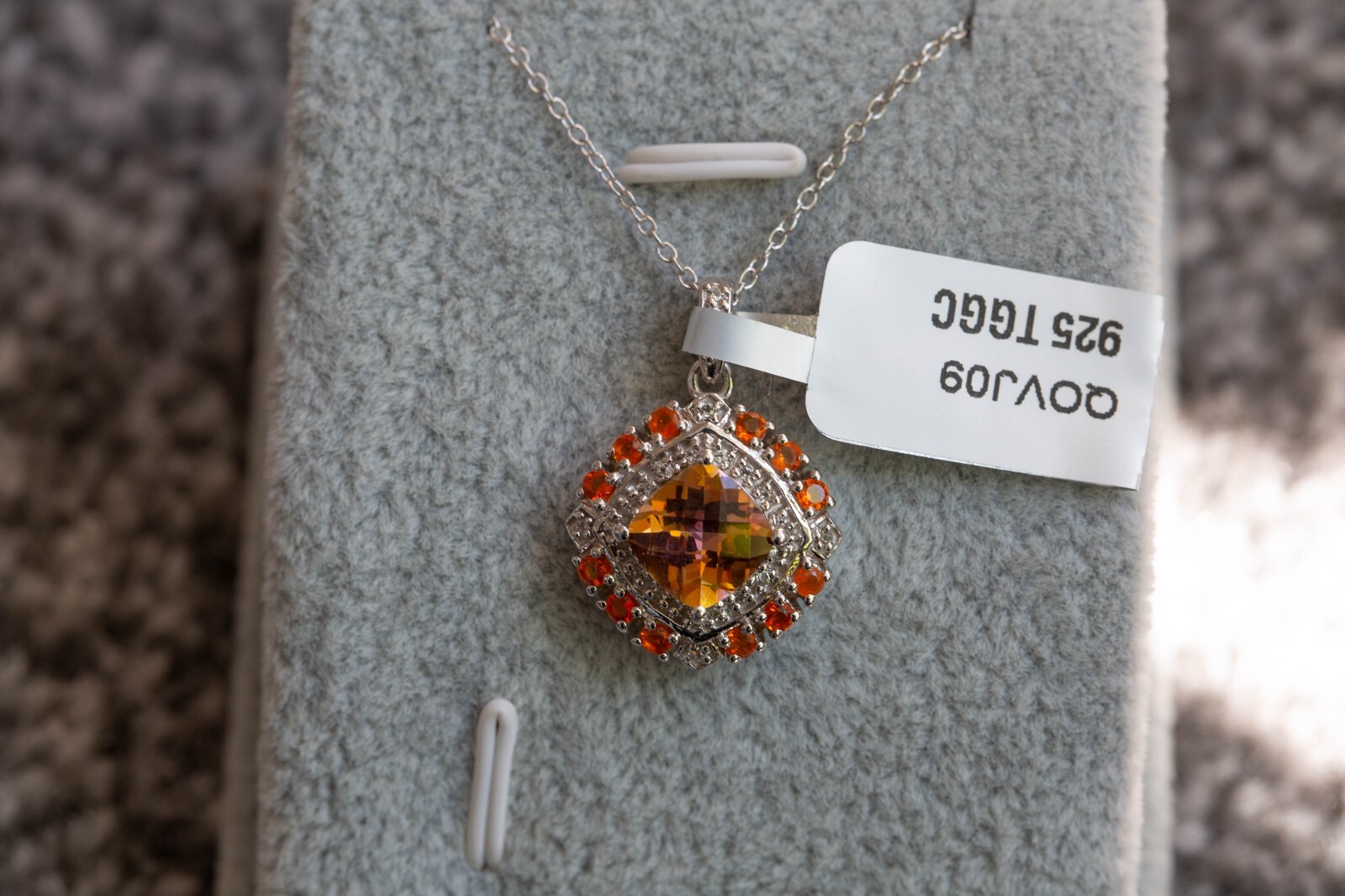 Mystic Twilight Topaz, Fire Opal & White Topaz Sterling Silver Pendant ...