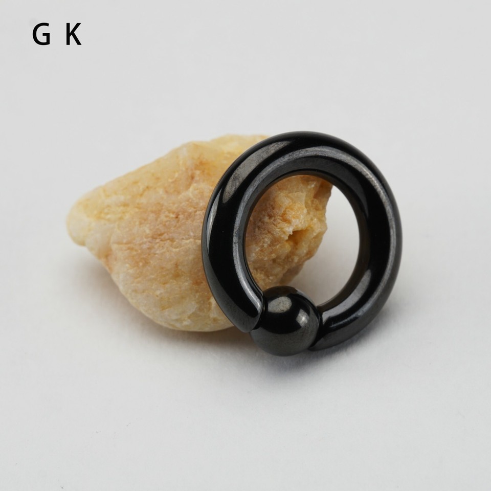 Big Size Stainless Steel Captive Bead Ring CBR Ear Tunnel Plug Gauge ...