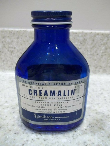 Creamalin First Aluminum Hydroxide Gel Blue Bottle Winthrop Labs New ...