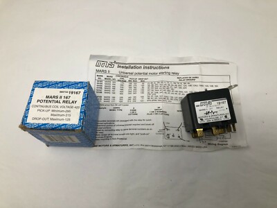 Mars Motors & Armatures, Inc. 19167 Mars II 167 Start Potential Relay ...