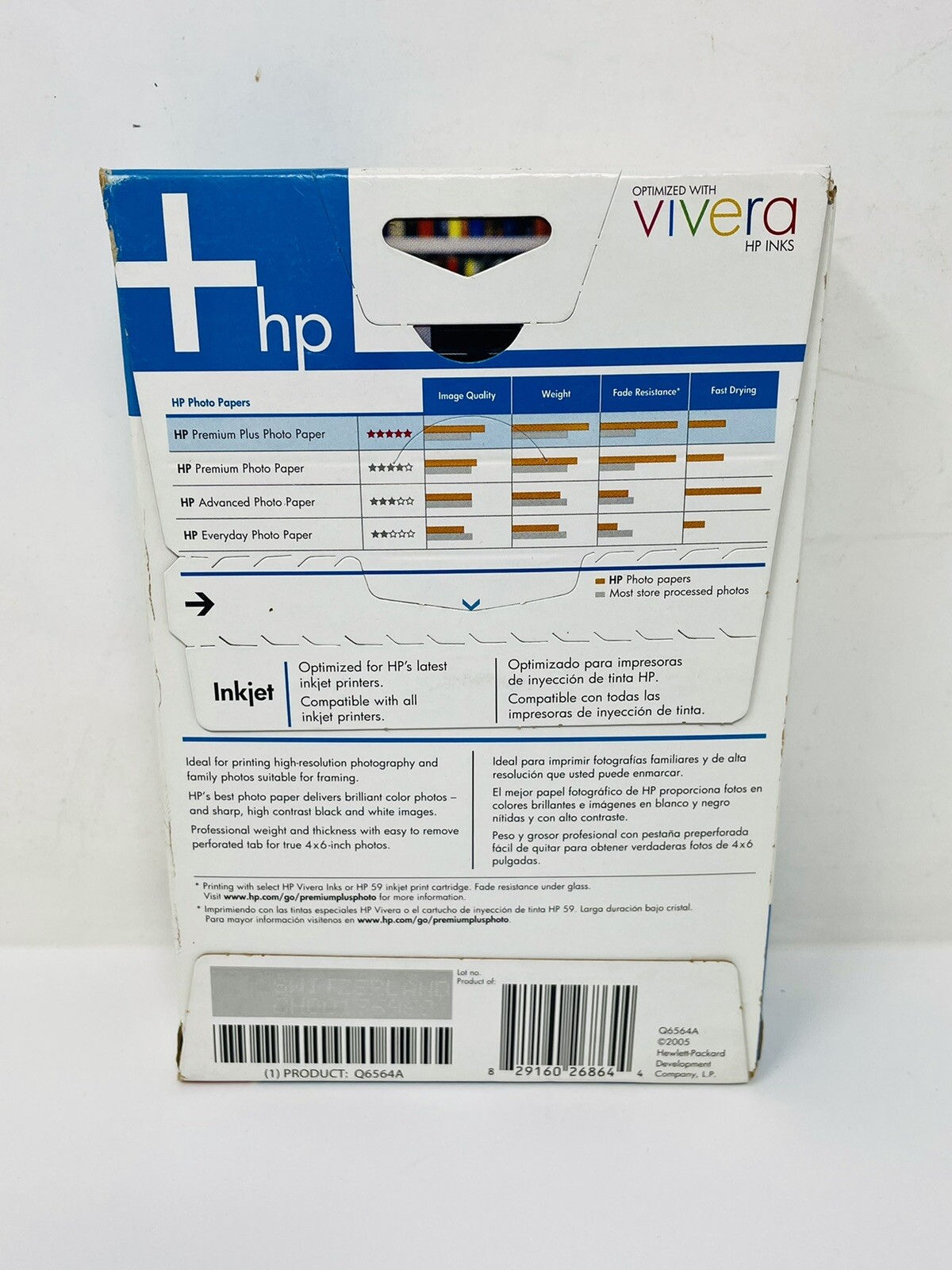 HP Inkjet 100 Sheets 4x6 Premium Plus Soft Gloss Printer Photo Paper ...