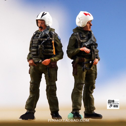 2pcs 1/72 Scale U.S. Fighter Pilot Painted Miniature Figure Models ...