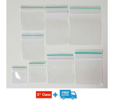 GRIP SEAL BAGS Baggies Self Resealable Clear Polythene Poly Plastic Zip ...