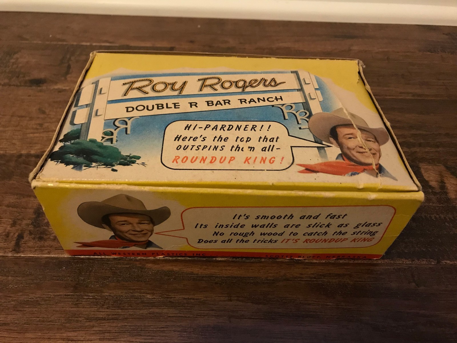 "ROY ROGERS" (DOUBLE R BAR RANCH) "ROUNDUP KING" Toy Top Store Display ...