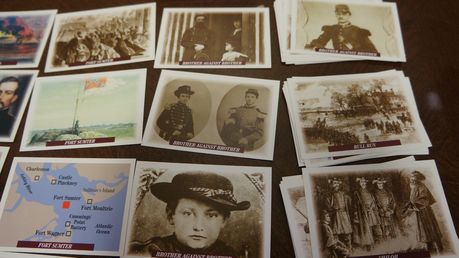 FAMOUS BATTLES OF THE CIVIL WAR (Tuff Stuff 1991) Near Complete 99-Card ...