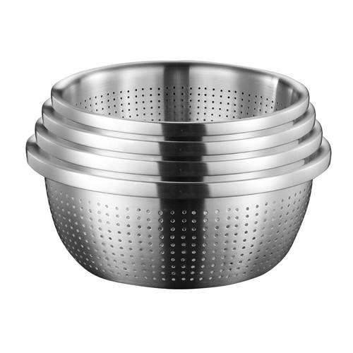 SOGA Stainless Steel Food Drain Mesh Strainer Basket Bowl Colander Set ...