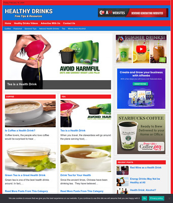 Healthy Drinks Website Business For Sale: Ready-to-Launch with Free ...