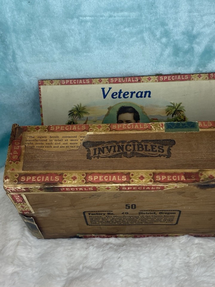 Vintage “Veteran Specials” Cigar Box – Factory 49, District Oregon | eBay