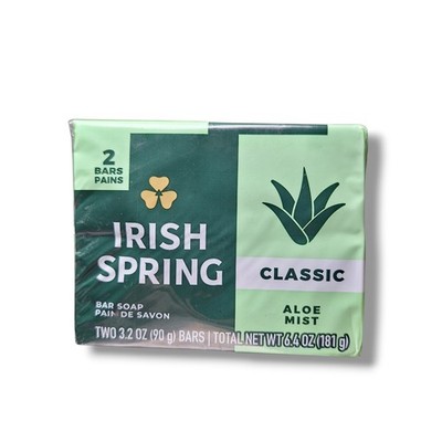 Irish Spring Classic Aloe Mist Bar Soap 2pk 3.2oz Bars | eBay