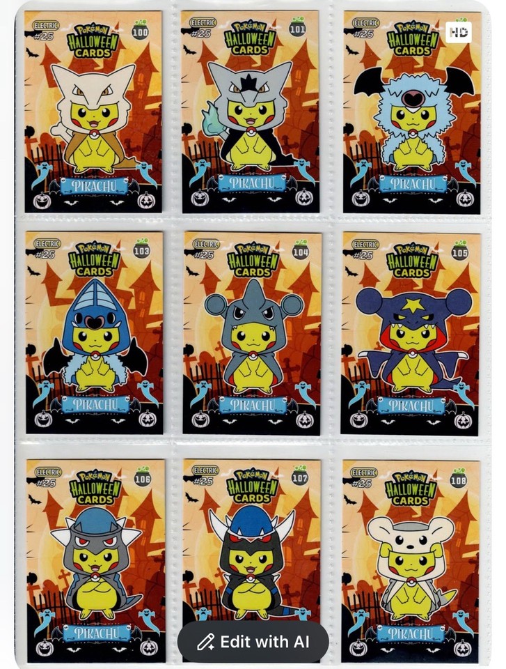 2025 BOX POKEMON COLLECTOONS HALLOWEEN Cards 150/150 With 1 Special ...