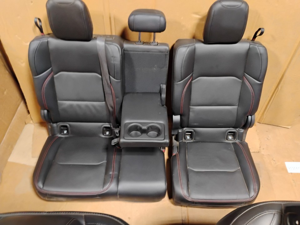 OEM BLACK LEATHER RUBICON SEAT SET 2020-2025 JEEP GLADIATOR | eBay