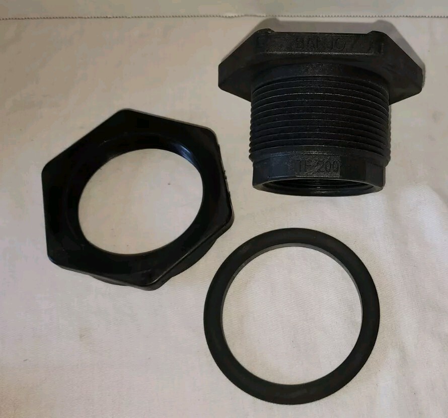 Banjo Polypropylene Bulkhead Tank Fitting 2" NPT Female (TF200) for ...