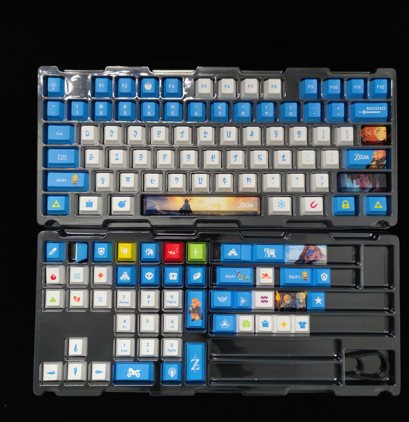 The Legend of Zelda Keycap Cherry PBT 125 Keycaps Dye-sub for Cherry MX ...
