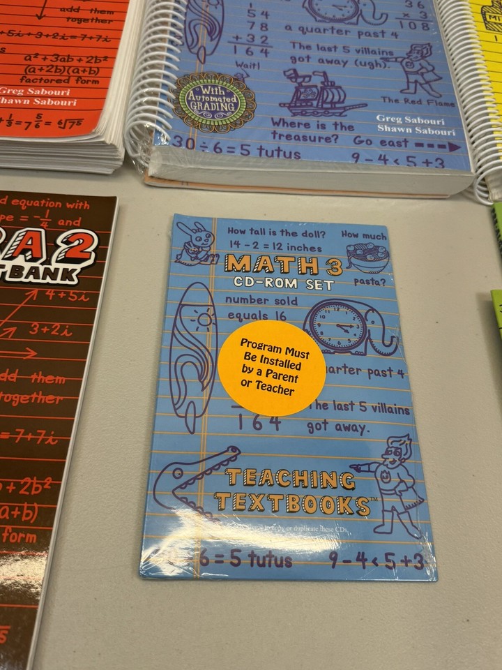 Teaching Textbook Math Algebra Pre-Calculus Sabouri Textbooks CD's and ...