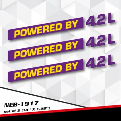 POWERED BY 4.2L Decal Stickers for JEEP WRANGLER CJ-7 CHEROKEE CAPRI NEB-1917 | eBay