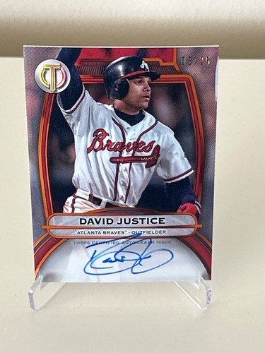 2025 Topps Tribute DAVID JUSTICE #TA-DJ Auto /25 ORANGE Braves | eBay