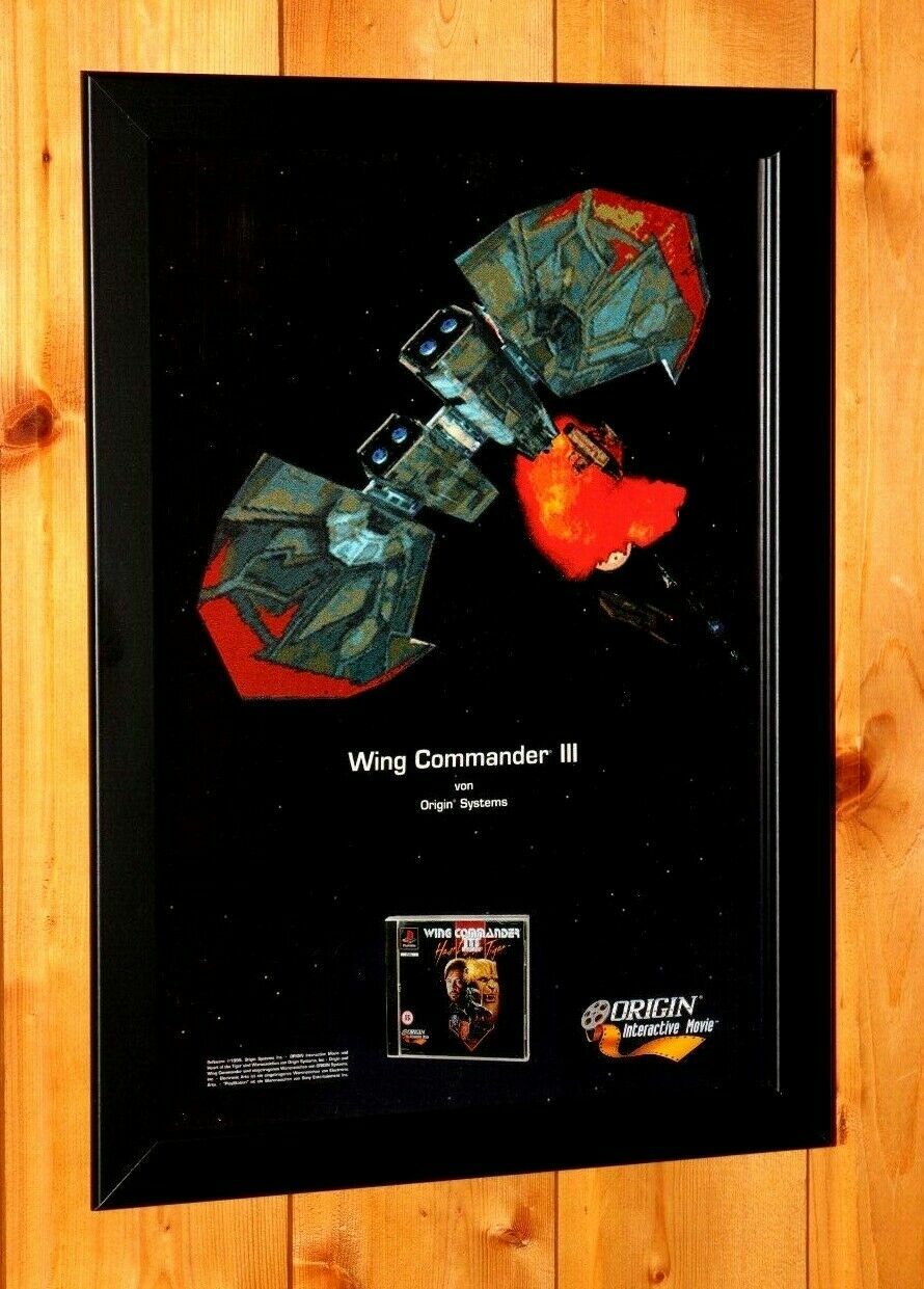 1995 Wing Commander III 3 Heart of the Tiger PS1 Vintage Promo Poster ...