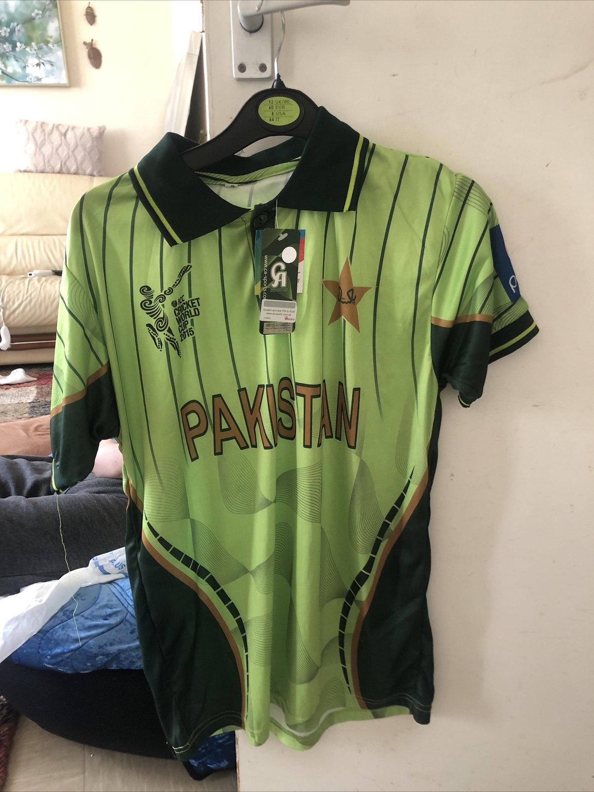 Pakistan Cricket Shirt 2015 World Cup Green Size Small for sale online ...