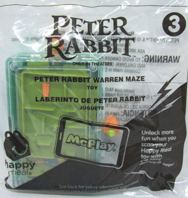 2018 MCDONALD'S HAPPY MEAL TOY_ Peter Rabbit_Peter Rabbit Warren Maze ...