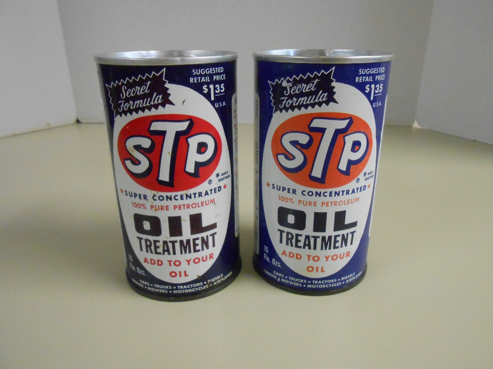 Vintage STP Secret Formula Unopened Oil Treatment Steel Cans Lot of 2 ...