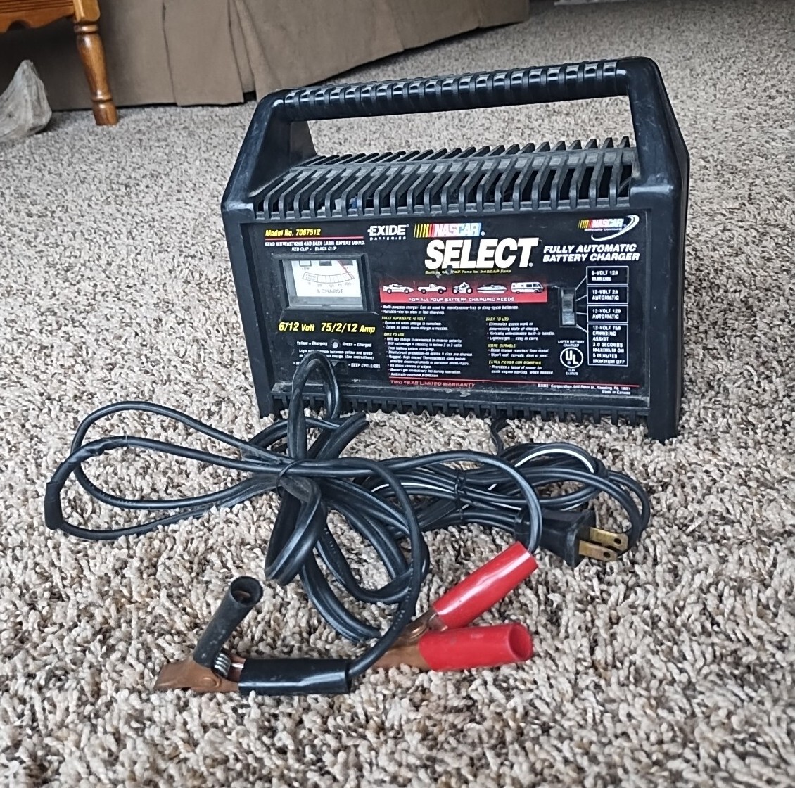 Exide NASCAR Select Fully Automatic Battery Charger Model 7067512 for ...