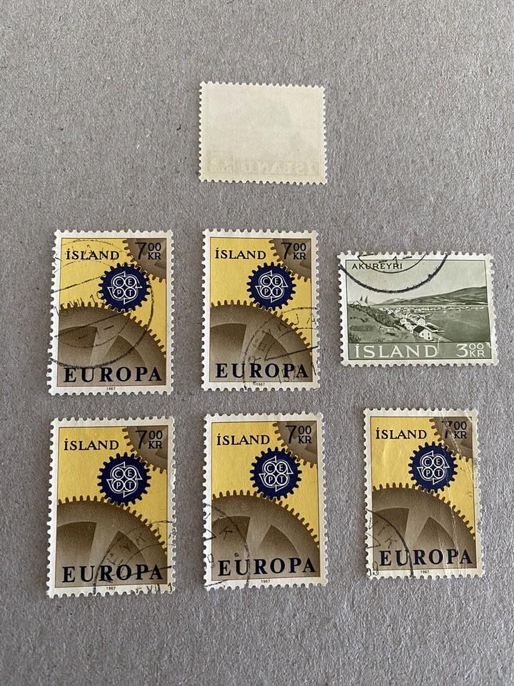 7 Iceland Stamps 1 MNH 6 Used 1954 to 1967 Europa | eBay
