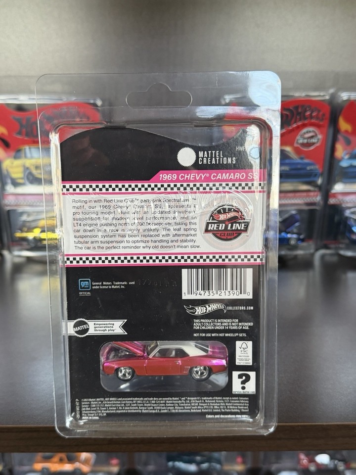 2024 Hot Wheels RLC RedLine Club Pink 1969 CHEVROLET CAMARO SS | eBay