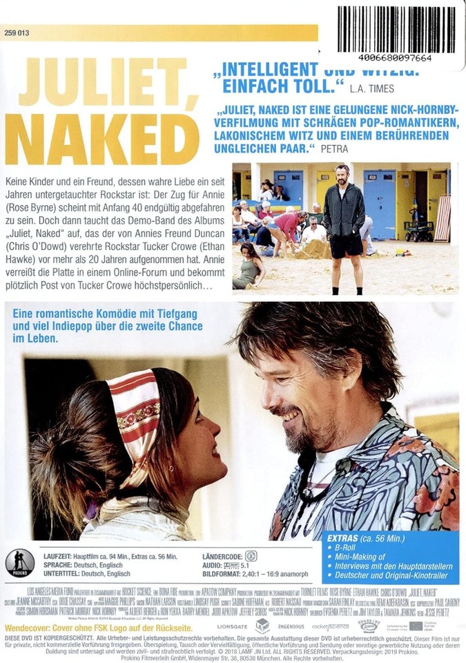 Juliet, Naked (DVD) Hawke Ethan Byrne Rose O'Dowd Chris O'Beirne (UK ...