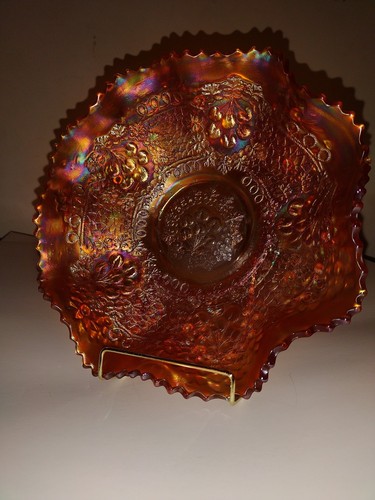 FENTON CHERRY CHAIN AND ORANGE TREE COMPOTE 10" | eBay